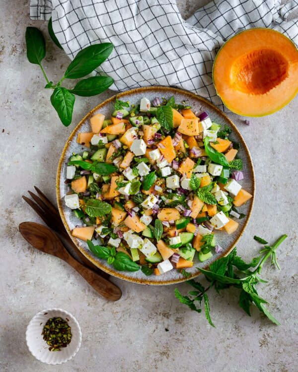 Salade De Melon Feta Et Concombre | Facile Et Fraîche Pour l’Été