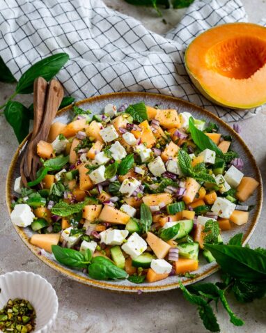 Salade De Melon Feta Et Concombre | Facile Et Fraîche Pour l’Été