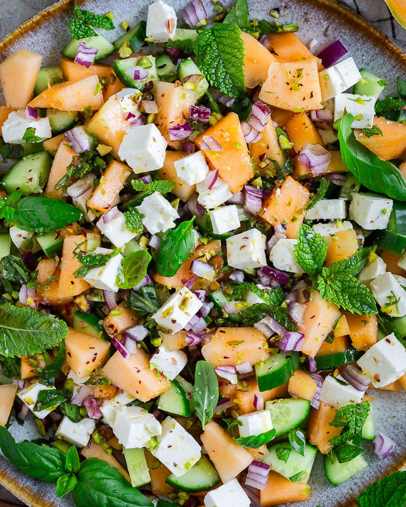Salade De Melon Feta Et Concombre | Facile Et Fraîche Pour l’Été